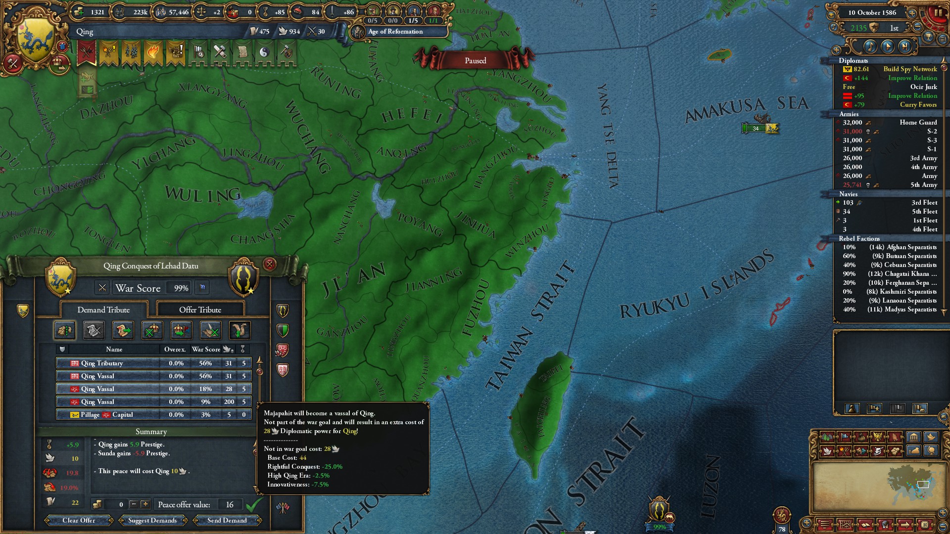 Why is there 2 diffrent options to vassalize in this war? | Paradox Interactive Forums