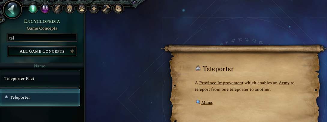 Confirmed - Teleporter tooltip Mana text | Paradox Interactive Forums