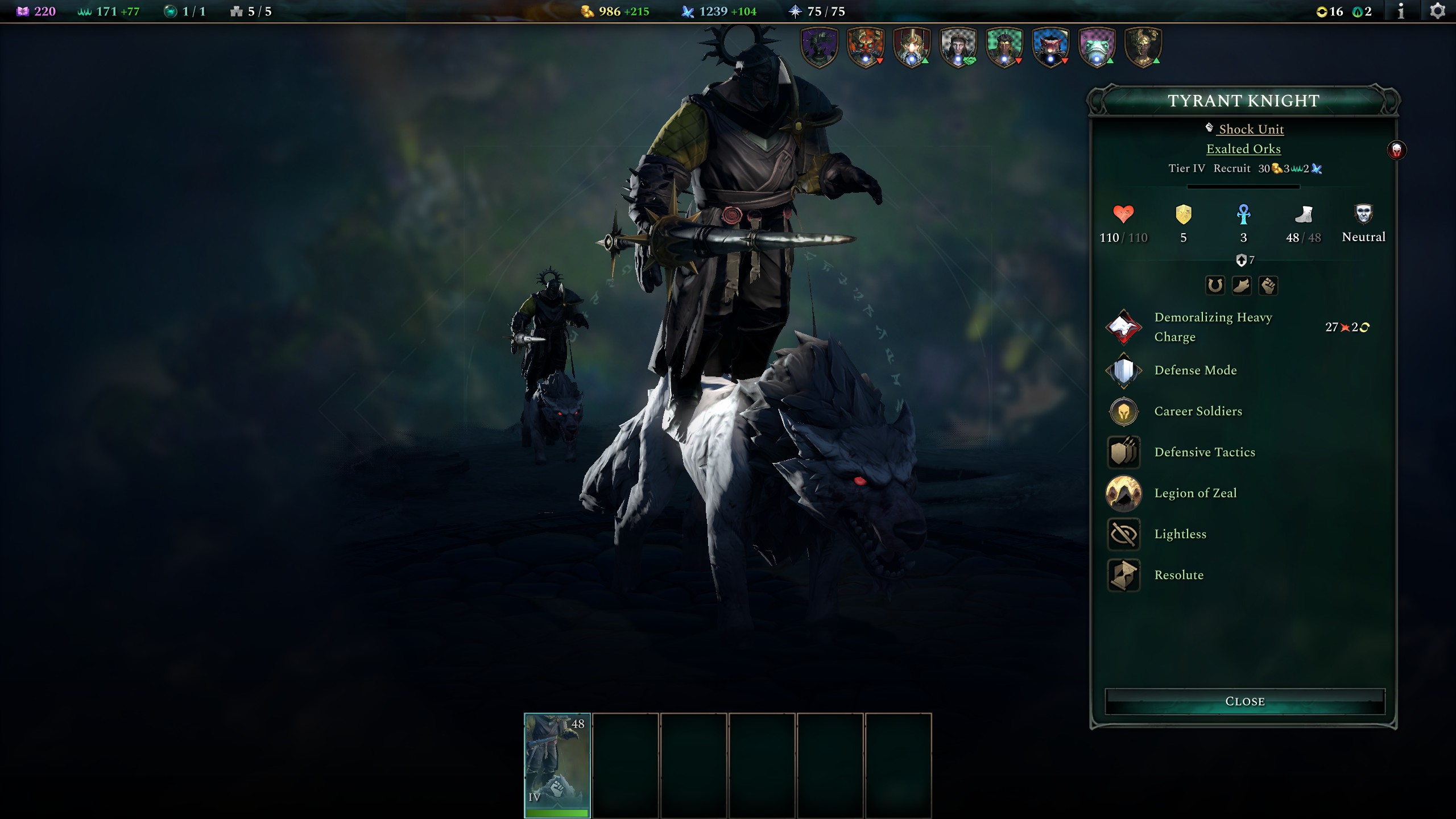 In Review - Tyrant Knight has wrong mount and wrong pose/animation | Paradox Interactive Forums