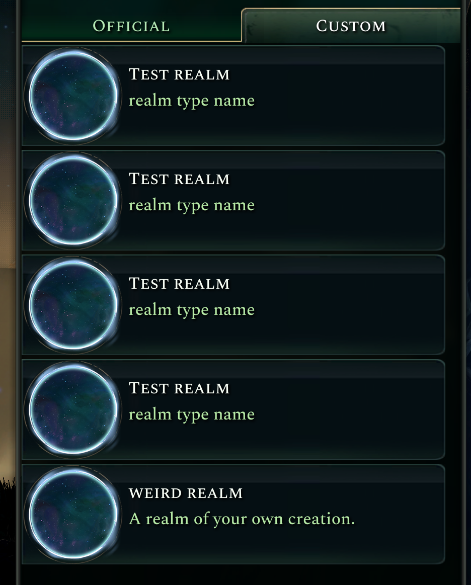 In Review - [Modding] Modded Custom Realms listed twice (or more) on ...