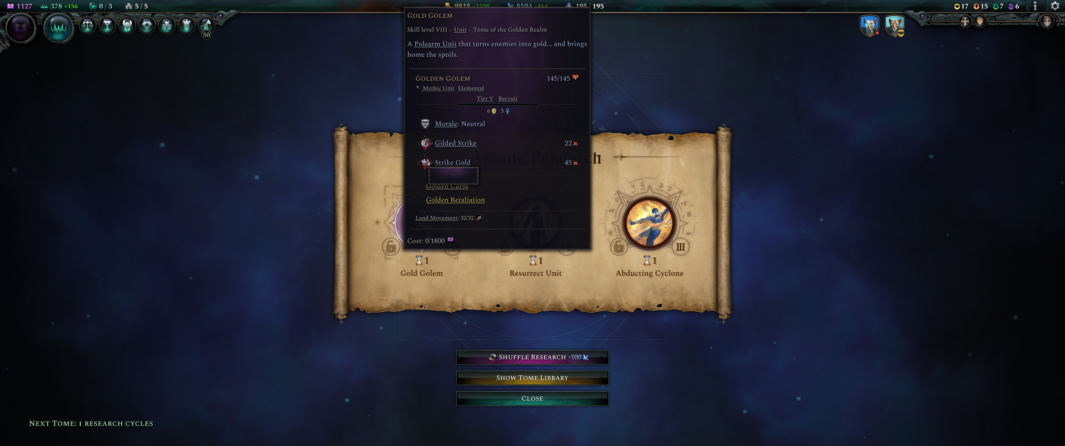 Confirmed - Tooltip for Strike Gold on Gold Golem stats is blank | Paradox Interactive Forums