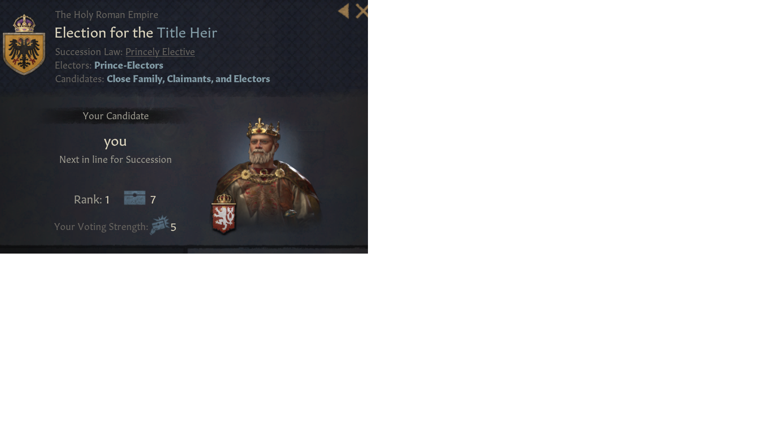 HRE Election Vote Weight and "Declare me regent" interaction issues ...