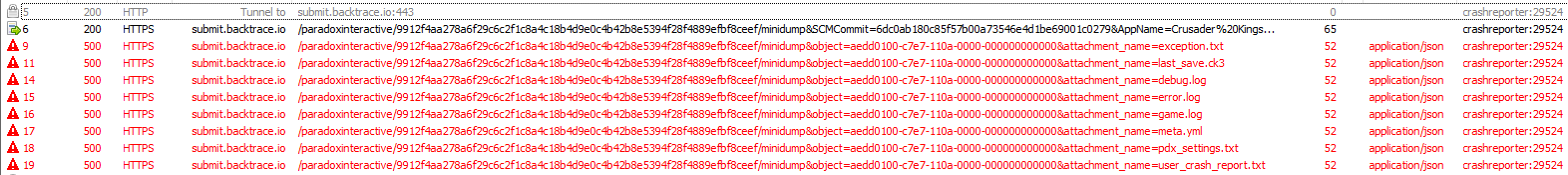 Crash Reporter: "Failed to upload crash report" | Paradox Interactive ...