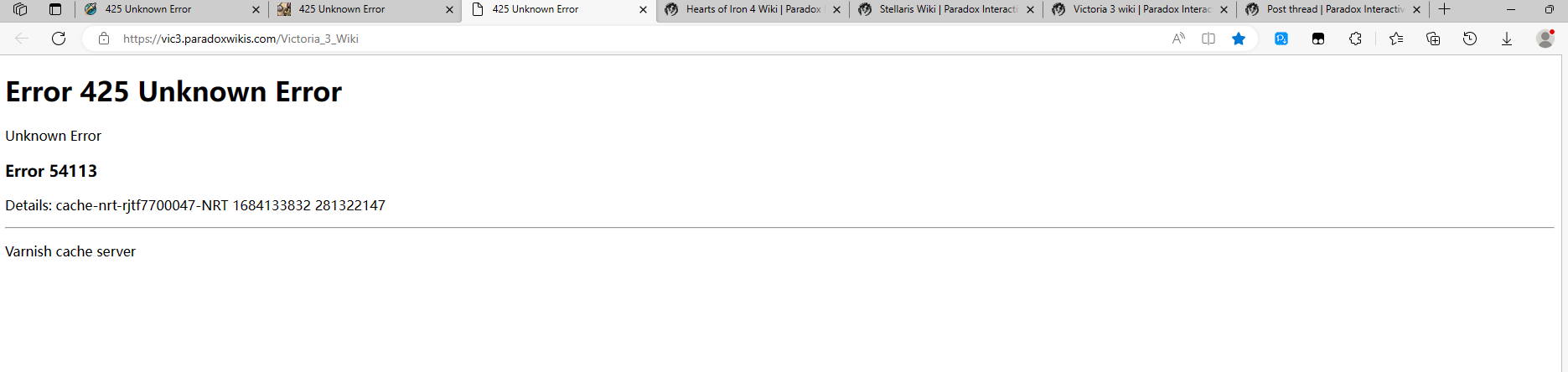 can't access wikis paradoxplaza | Paradox Interactive Forums