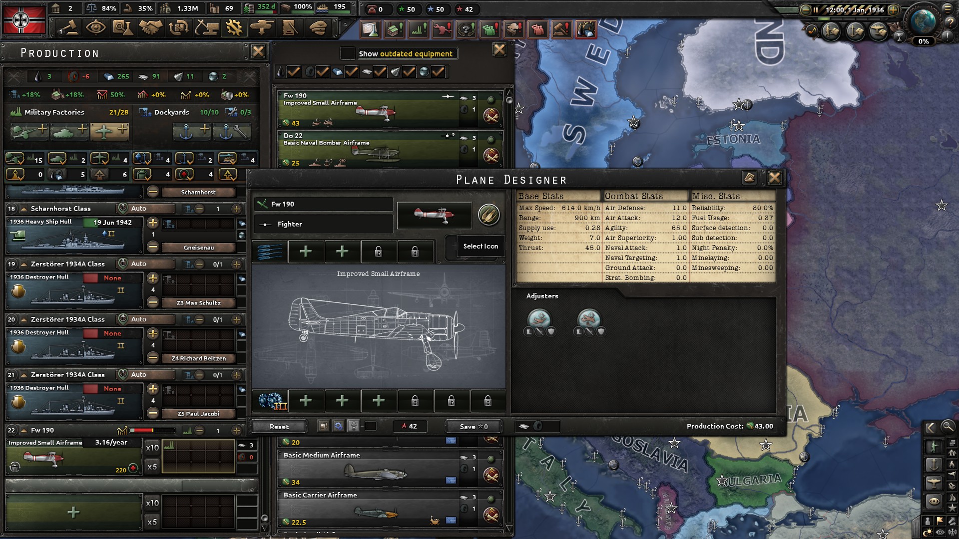 Earliest possible plane model used by default when a new air design is created | Paradox ...