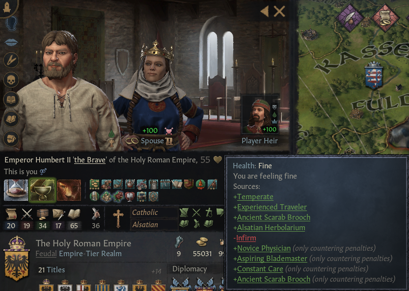 Let infirm characters do tournaments and hunts | Paradox Interactive Forums