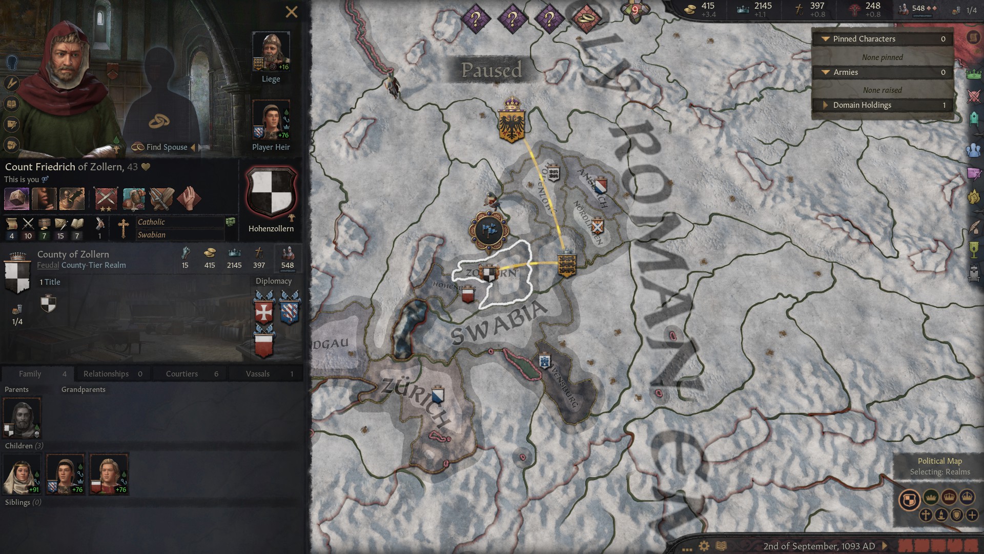 Landed primary heirs under a regency are skipped upon succession ...