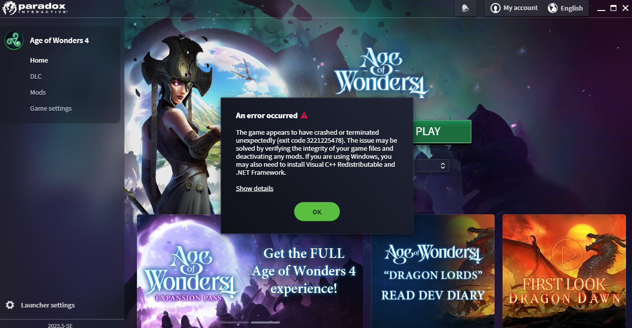 Crashes Upon Launch Paradox Interactive Forums