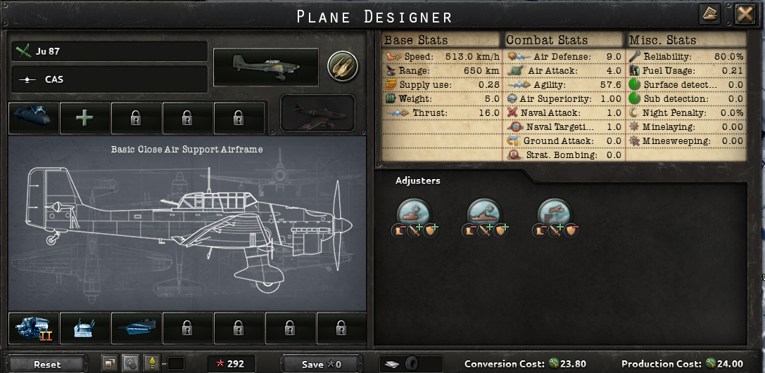 Aircraft Conversion doesn't make sense and the tool tips are just wrong ...