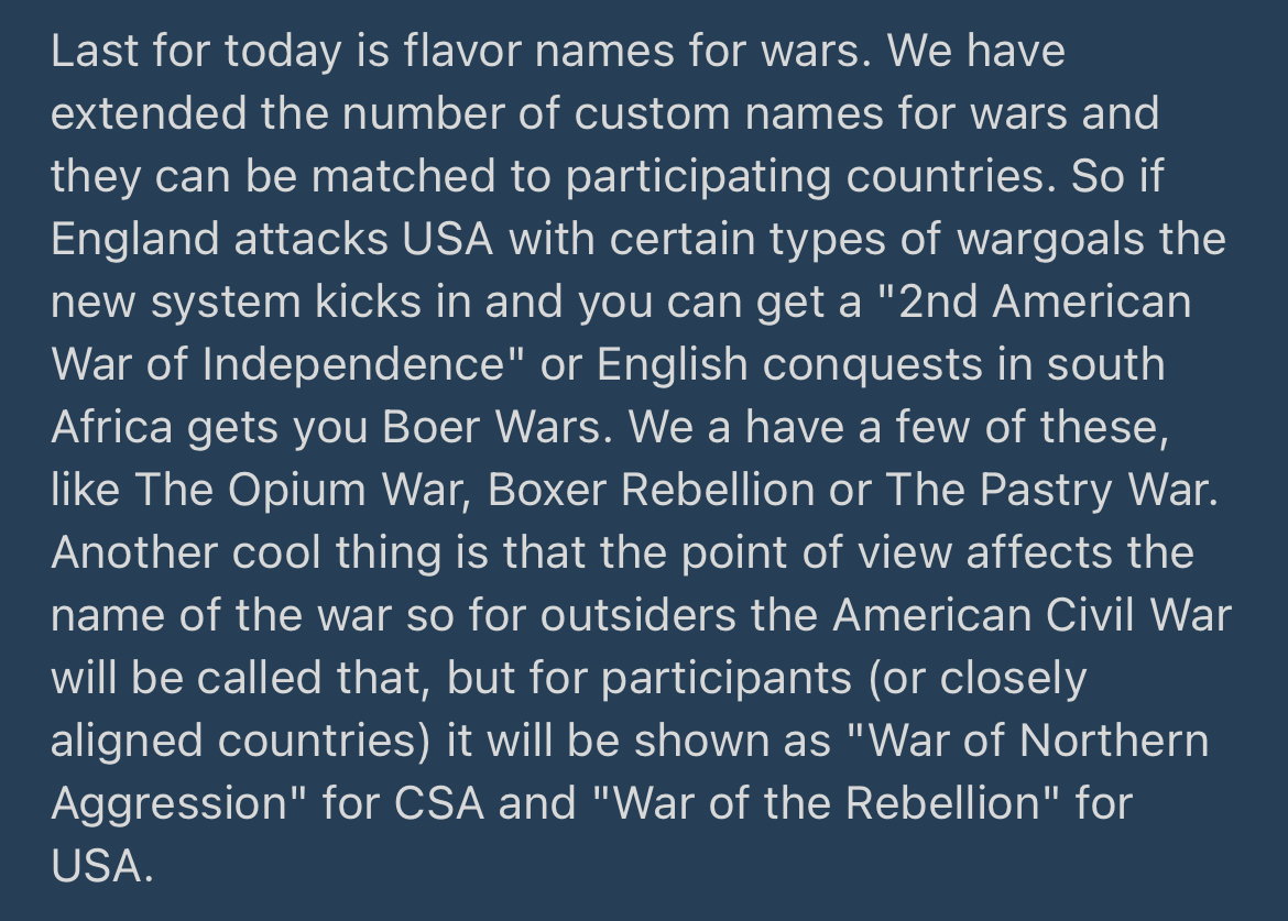 Flavor Names for Wars | Paradox Interactive Forums