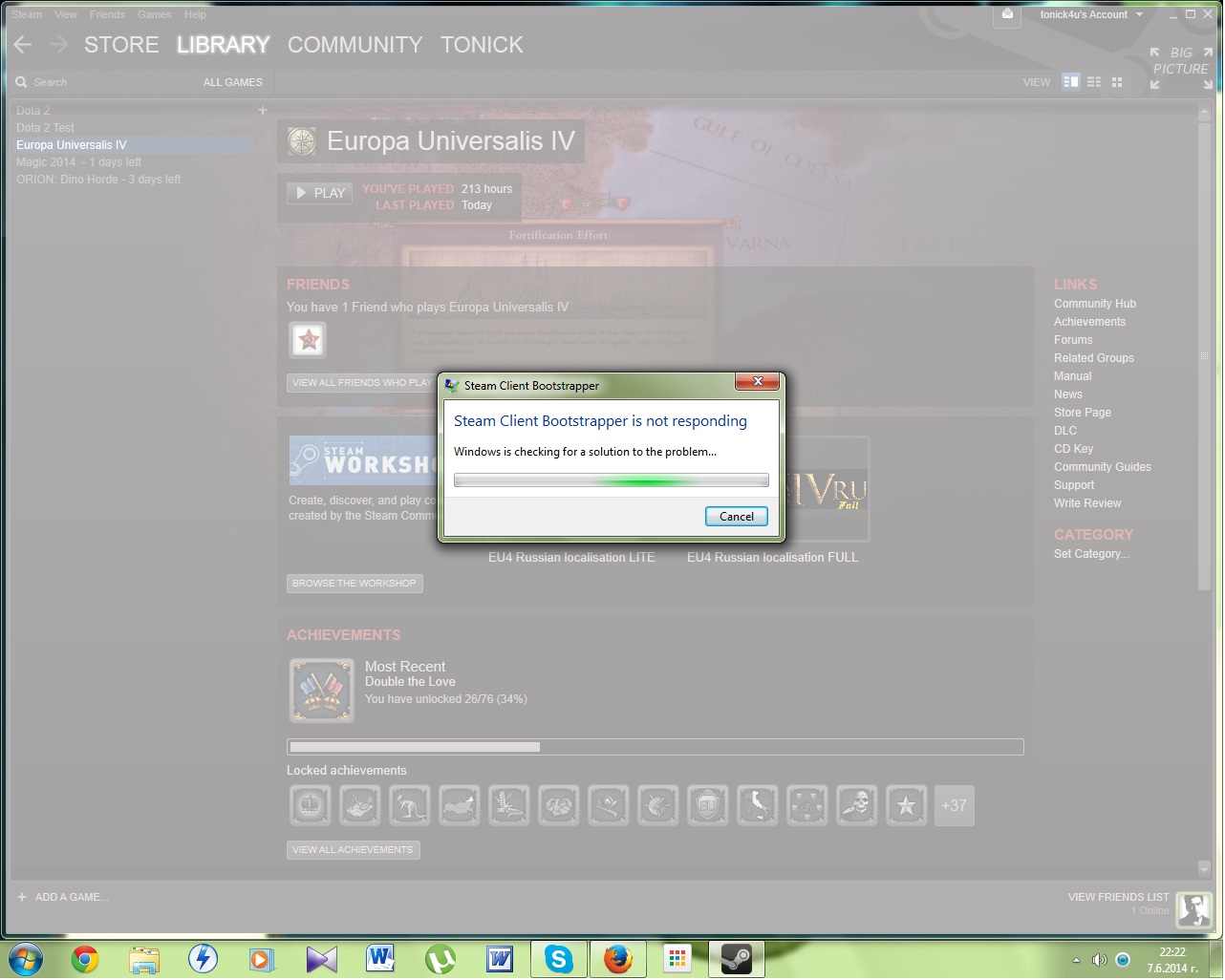 Ironman save bugged - crashes steam when clicked/runtime error occurs | Paradox Interactive Forums