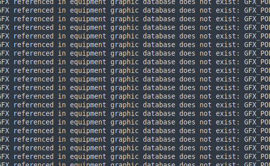 GFX referenced in equipment graphic database does not exist for Polish ...