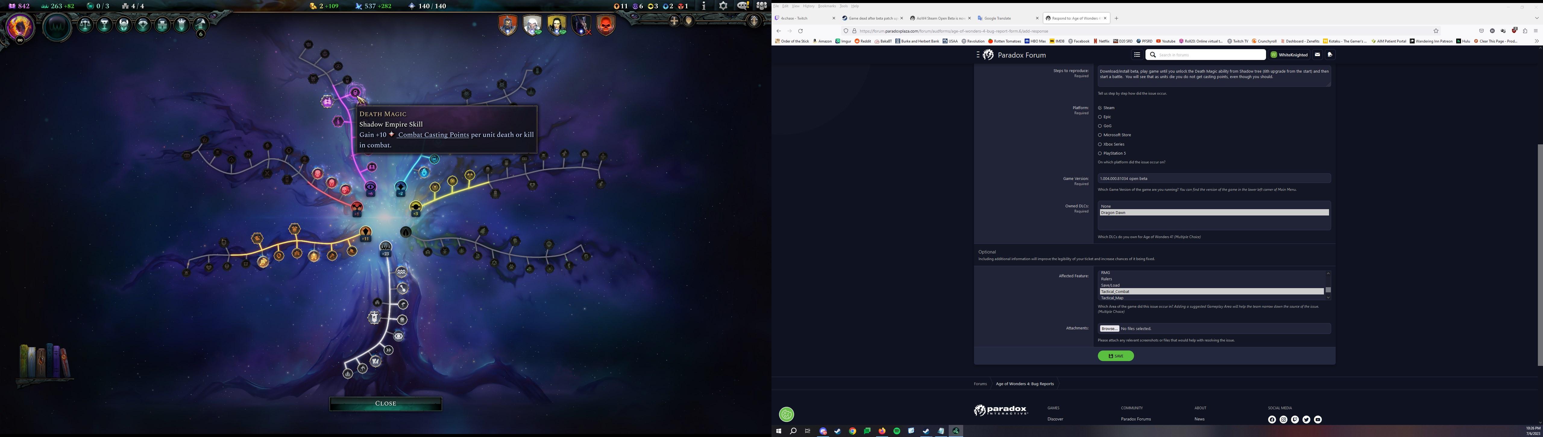 Confirmed - Death Magic from Shadow Empire Tree Doesn't Work in Beta Patch | Paradox Interactive ...