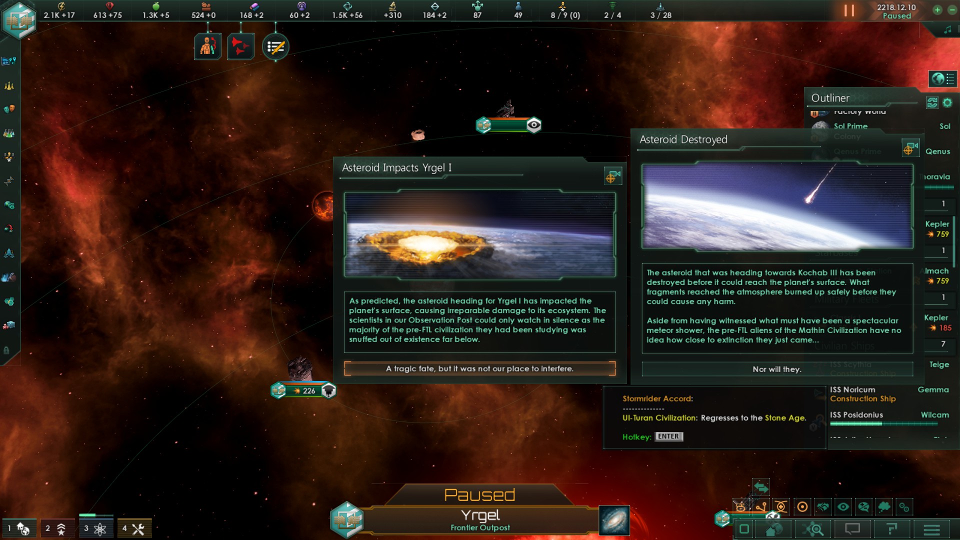 In a rare case, the astroid can impact and be destoryed | Paradox ...