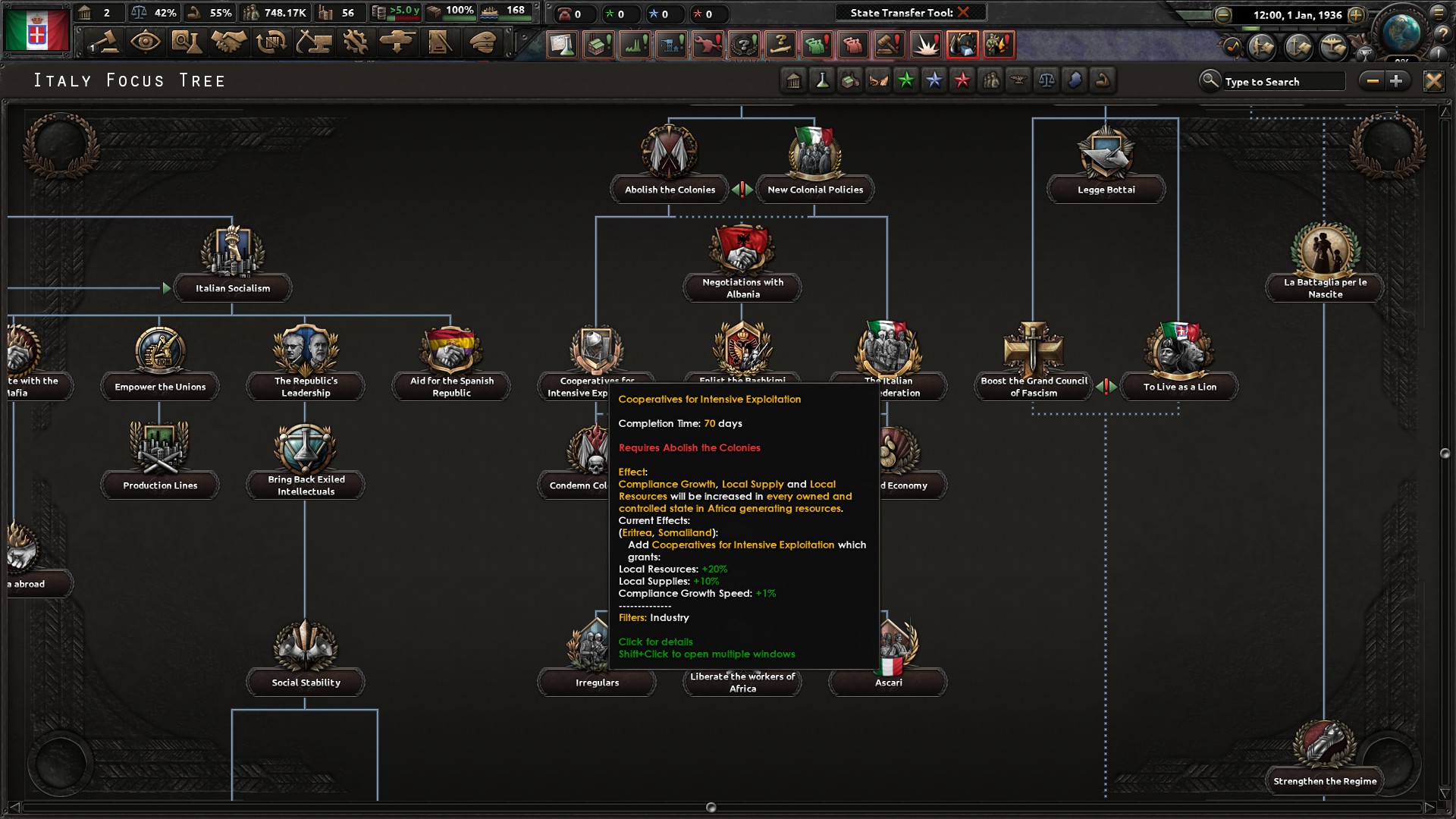 Italian focus tree modifier errors | Paradox Interactive Forums